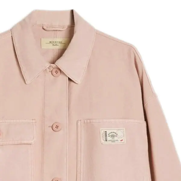 Max Mara Logo-patch Multi-pocket Jacket - Pink