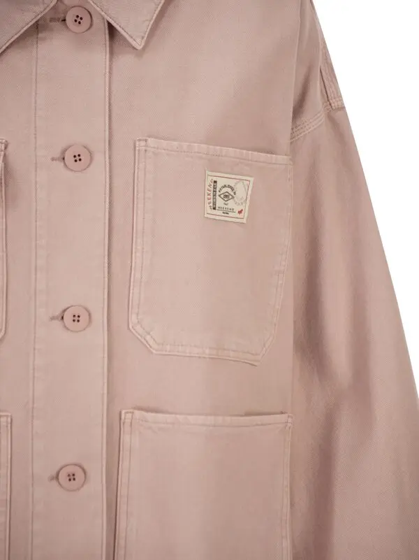 Max Mara Logo-patch Multi-pocket Jacket - Pink