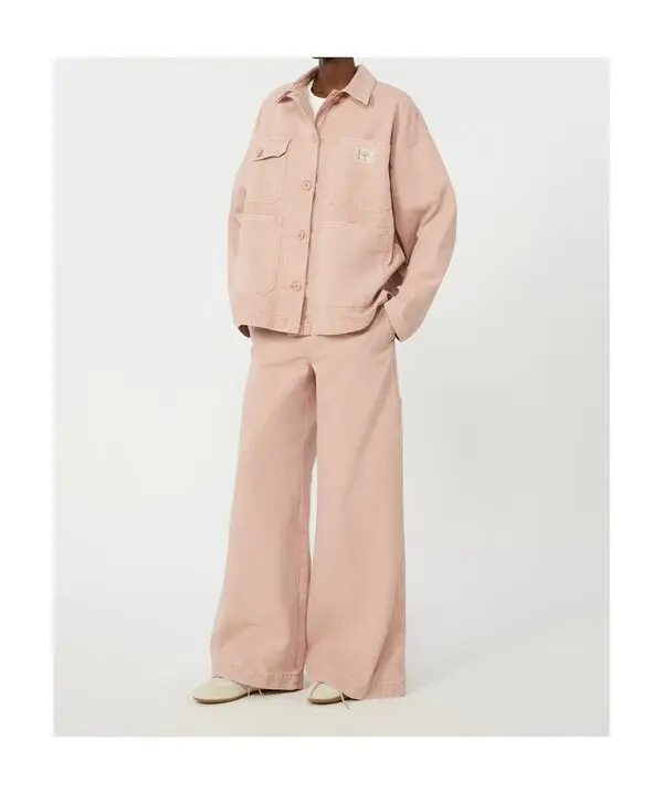 Max Mara Logo-patch Multi-pocket Jacket - Pink
