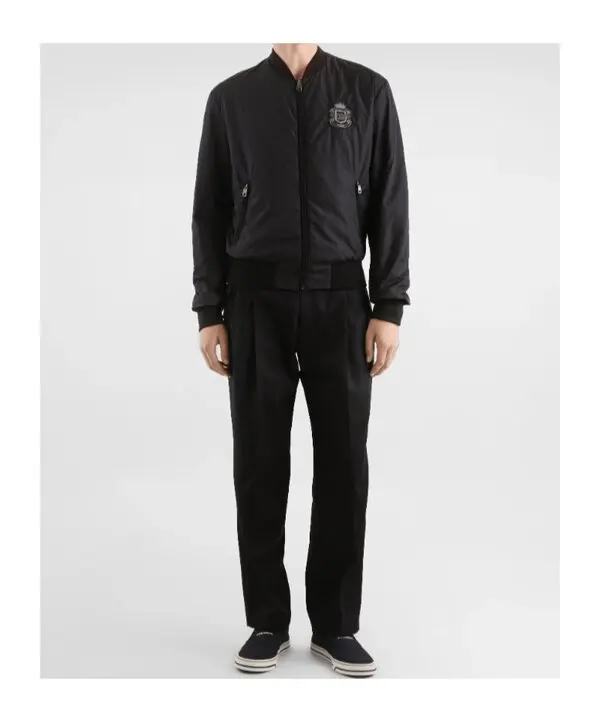 Dolce & Gabbana Logo Patch Bomber Jacket