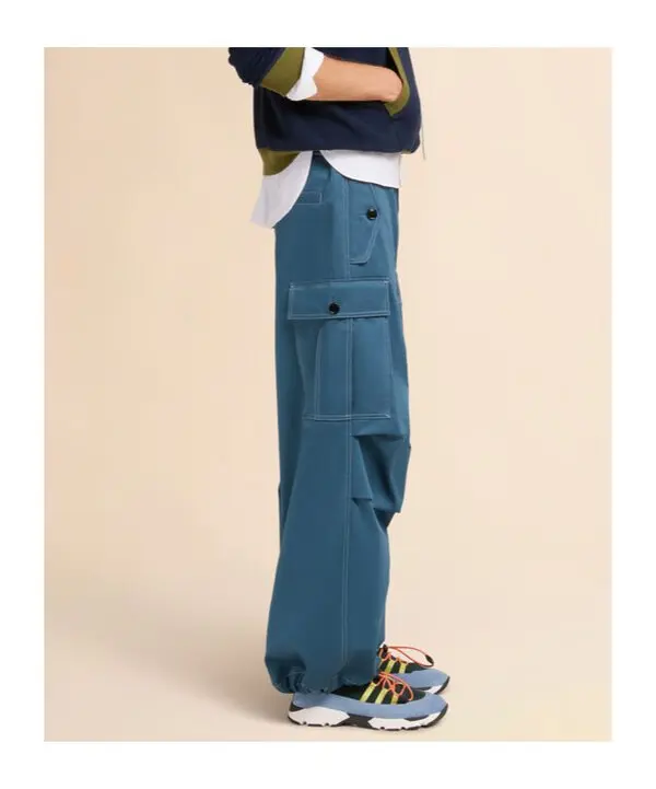 Marni Water-repellent Gabardine Trousers With Gathered Knees - Turquoise