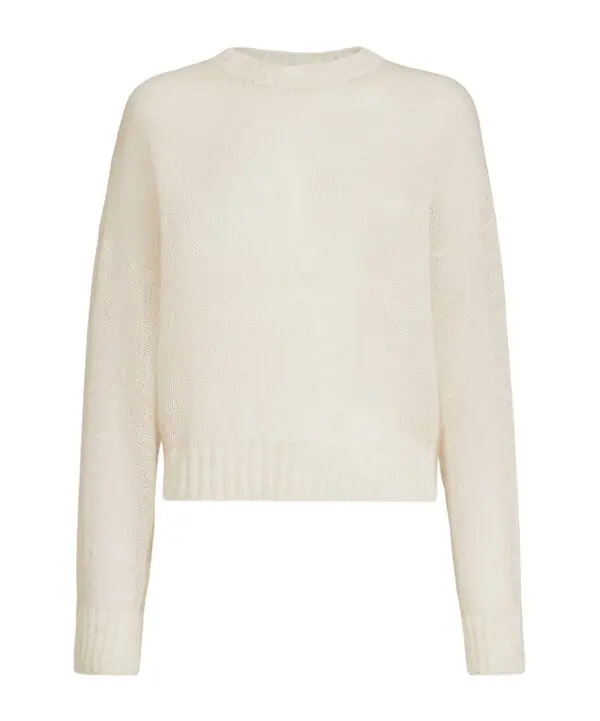 Brunello Cucinelli Long Sleeve Sweater - Ivory