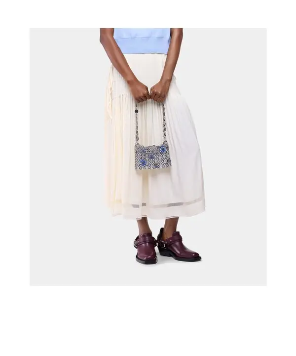 Rabanne Floral Embellished Chainmail Shoulder Bag