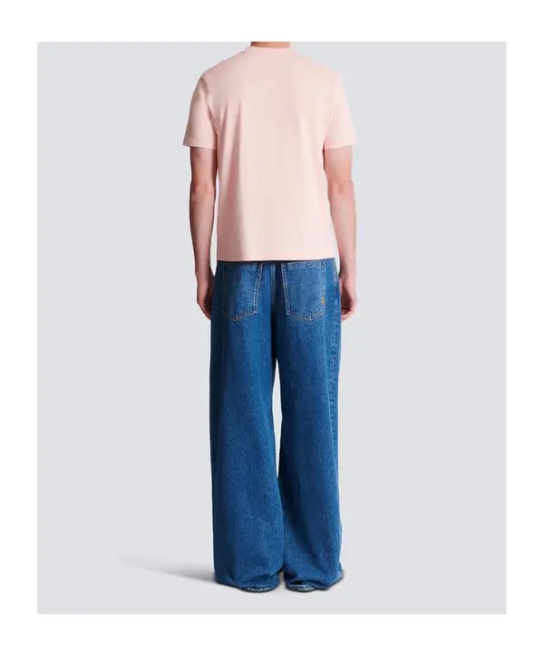 Balmain Printed Cotton T-shirt - Pink