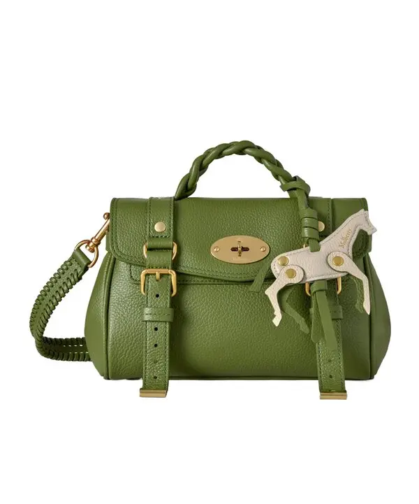 Mulberry Mini Alexa Bag With Horse Charm - Green