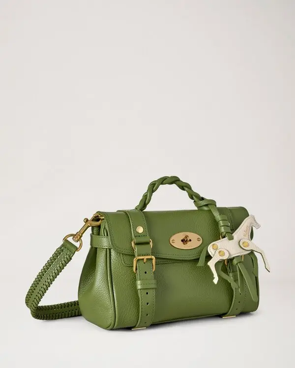 Mulberry Mini Alexa Bag With Horse Charm - Green