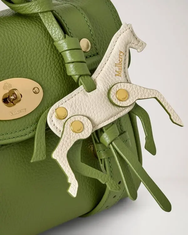 Mulberry Mini Alexa Bag With Horse Charm - Green