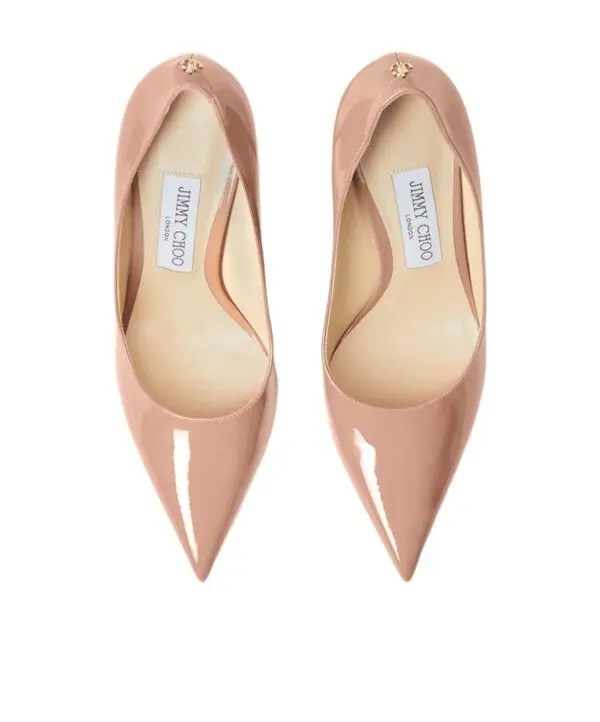 JIMMY CHOO Pointed Toe High Heel Pumps - Nude