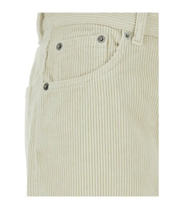 HAIKURE Logo Patch Wide-leg Corduroy Pants - Nude