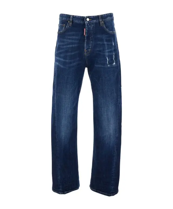 Dsquared2 Faded Straight-leg Jeans - Blue