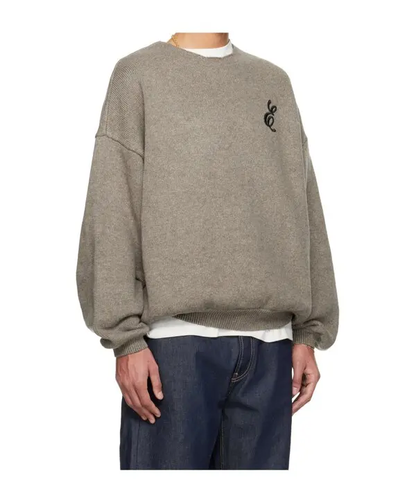 Fear Of God Relaxed Fit Embroidered Crewneck Sweater