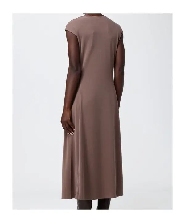 Max Mara Sleeveless Draped Maxi Dress