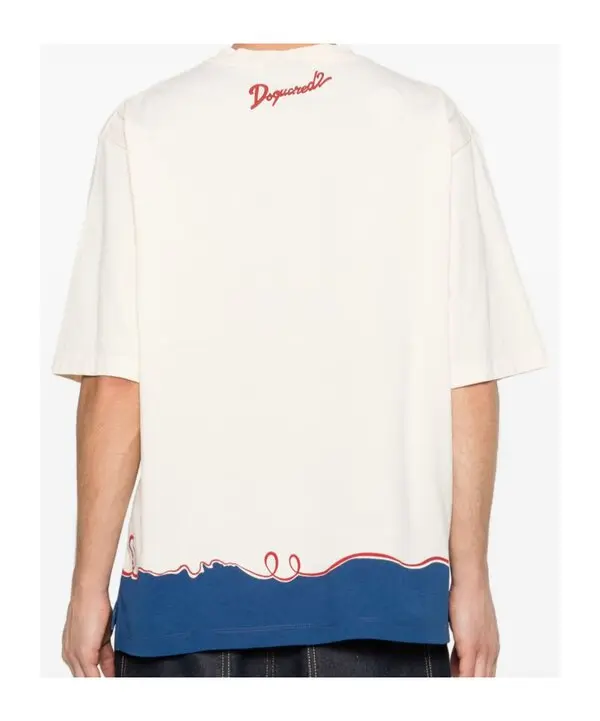 Dsquared2 Floral Printed Crewneck T-shirt