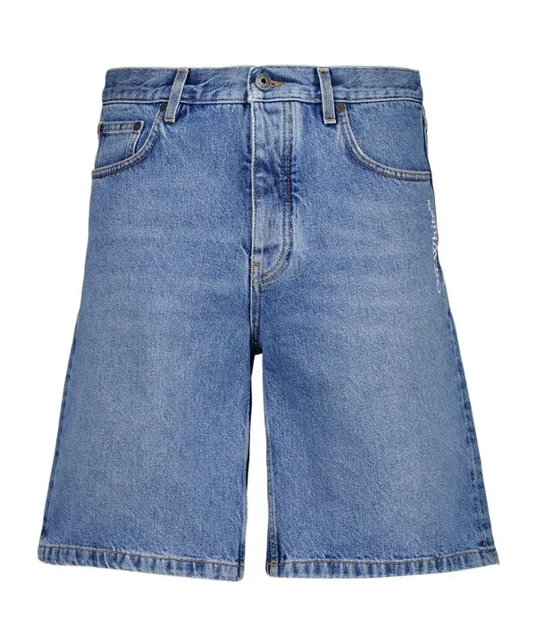 Off-White Half Arrow Denim Shorts - Blue