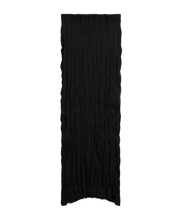TOTEME Crinkled Knit Midi Skirt - Black