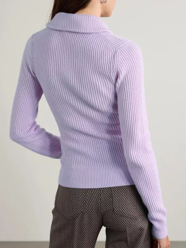Victoria Beckham Ribbed Cashmere Blend Sweater