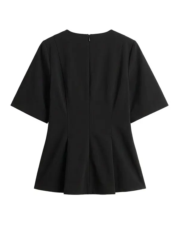 TOTEME Pleated A-line T-shirt
