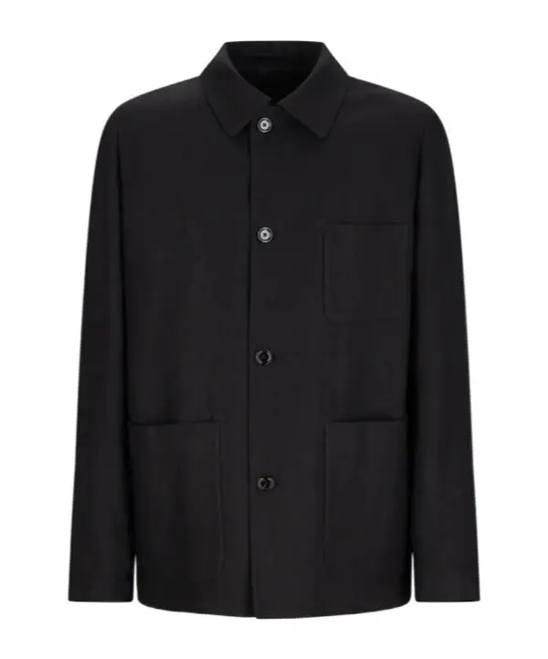 LARDINI Buttoned Pocket Jacket - Black