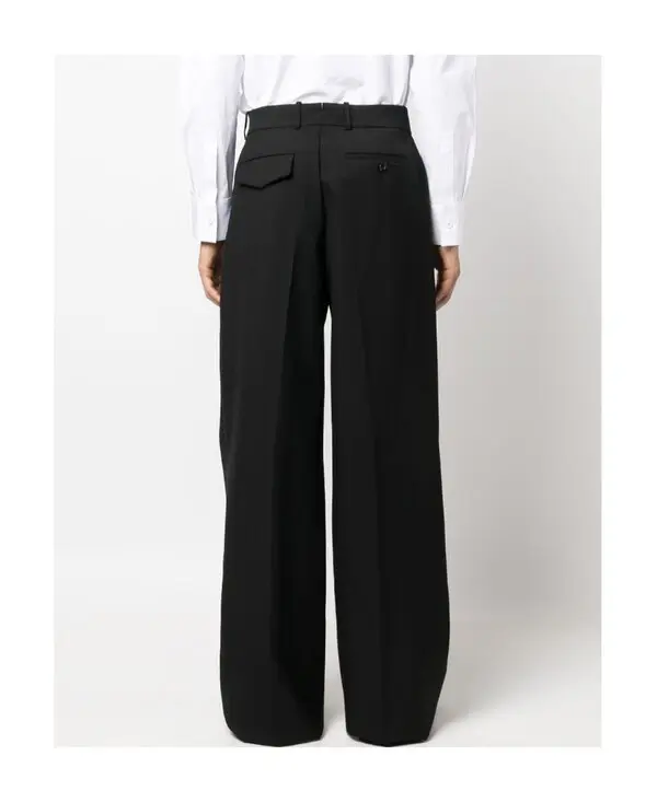 Alexander McQueen Wide-leg Tailored Trousers With Belt Rings