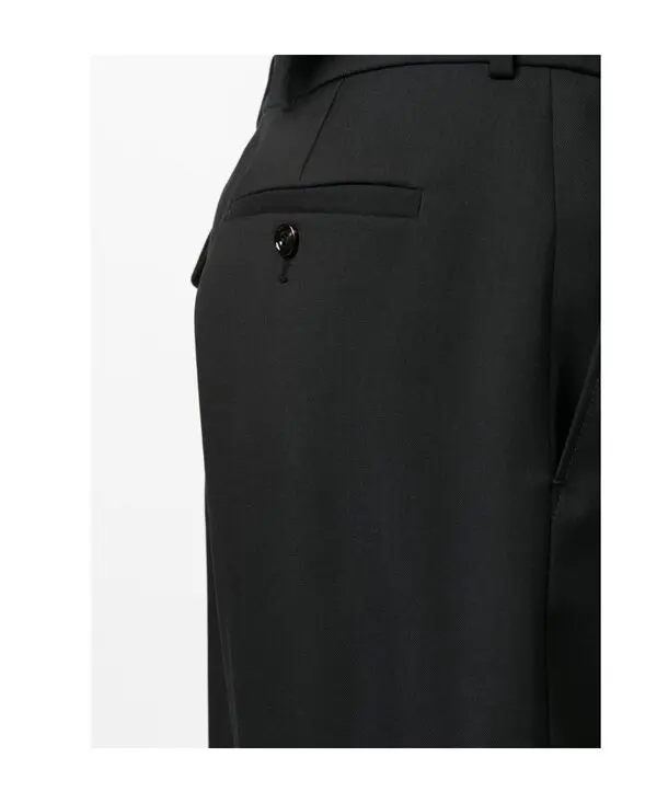 Alexander McQueen Wide-leg Tailored Trousers With Belt Rings