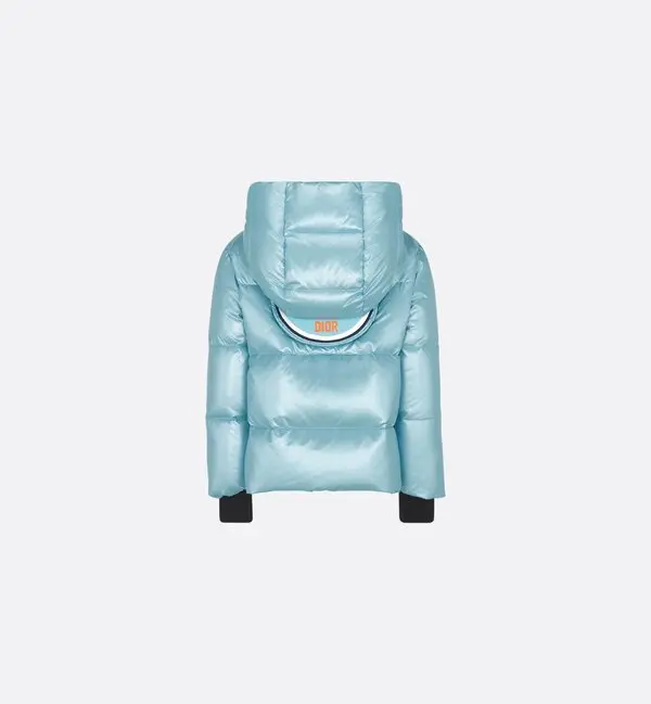 Dior Hooded Down Jacket With Embroidered Patches