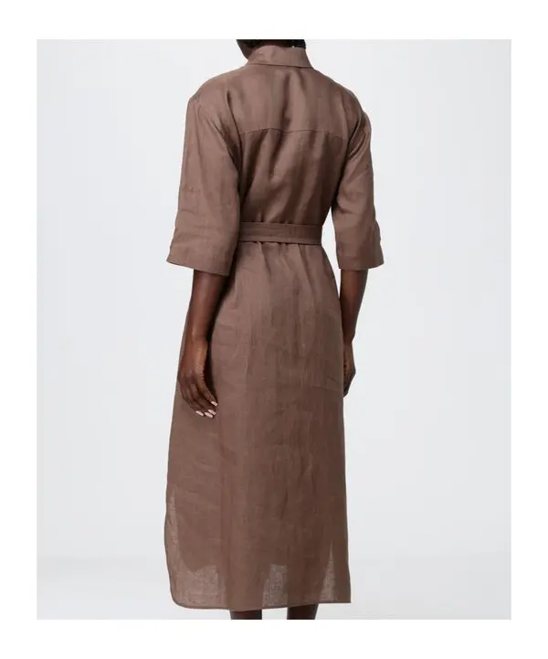 Max Mara Belted Collared Dress