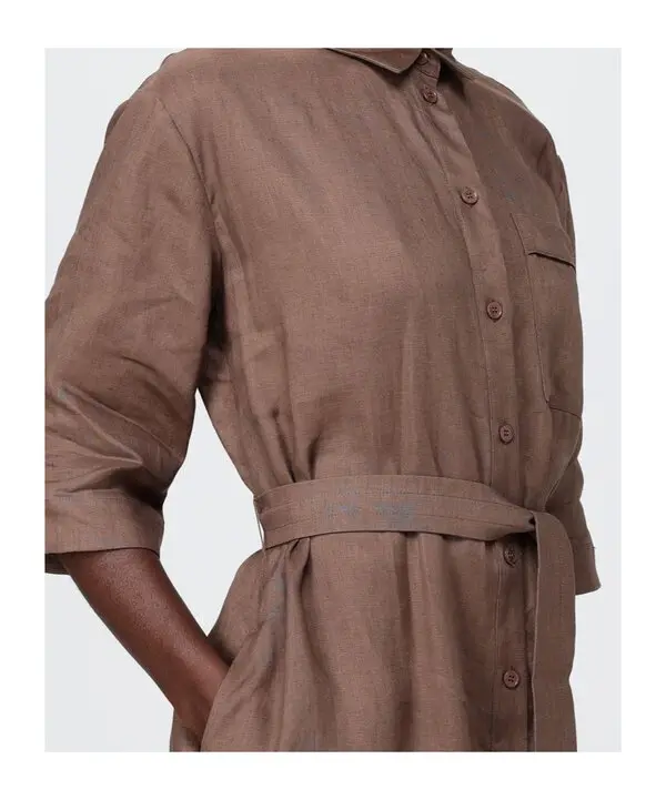 Max Mara Belted Collared Dress