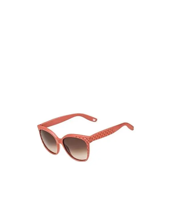 Bottega Veneta Full Rim Logo Detail Sunglasses - Red