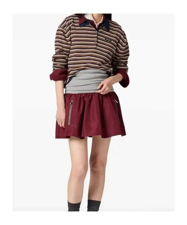 Miu Miu Elasticated Waistband Mini Skirt