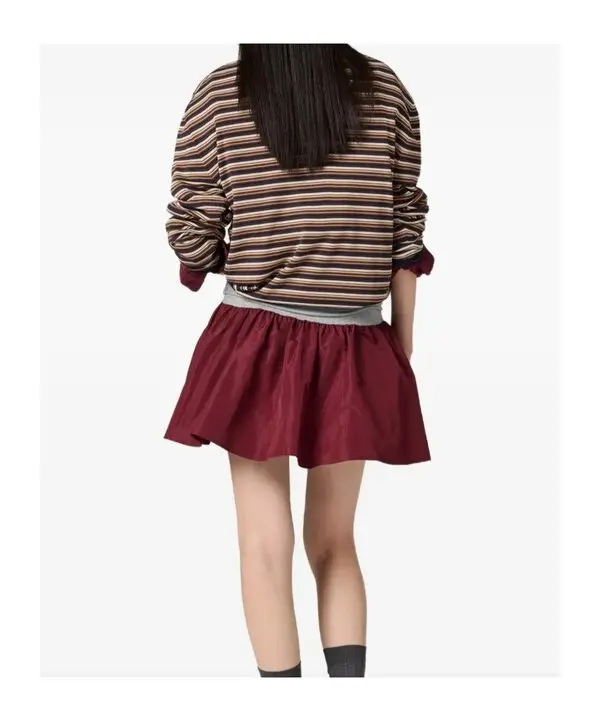 Miu Miu Elasticated Waistband Mini Skirt