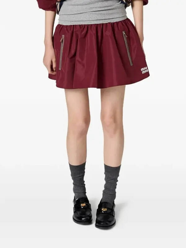 Miu Miu Elasticated Waistband Mini Skirt