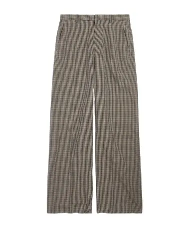 Balenciaga Checkered Straight-leg Trousers