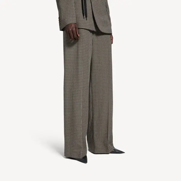 Balenciaga Checkered Straight-leg Trousers