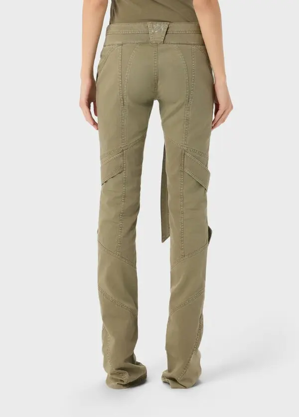 Blumarine Belted Trousers - Gray