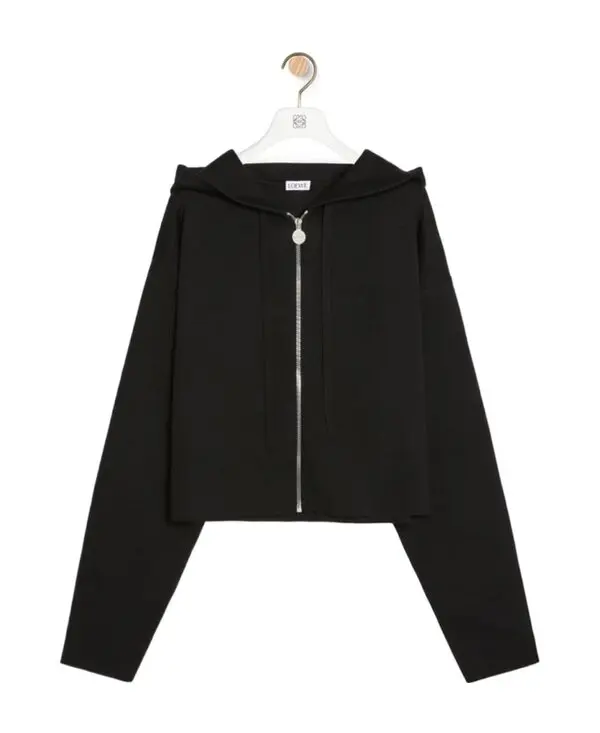 Loewe Anagram Zip-up Hoodie - Black