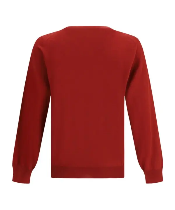 Brunello Cucinelli Crew Neck Long Sleeve Sweater - Red