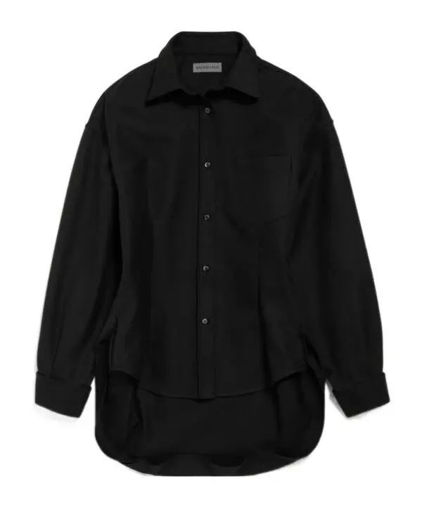 Balenciaga Double Cotton Shirt - Black