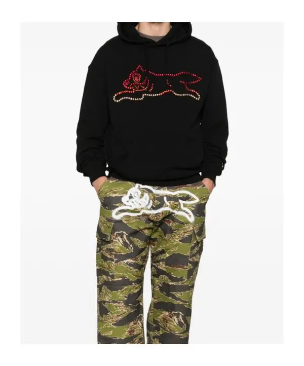 ICECREAM Graphic Embellished Hoodie - Black