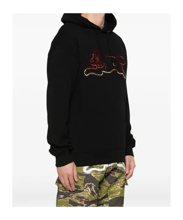 ICECREAM Graphic Embellished Hoodie - Black
