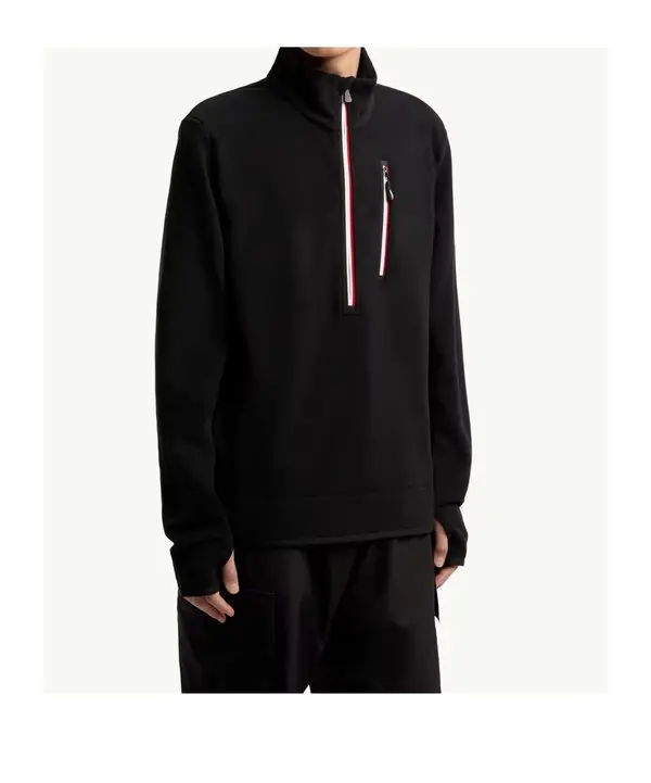 Moncler Half-zip Sweatshirt With Zippered Chest Pocket