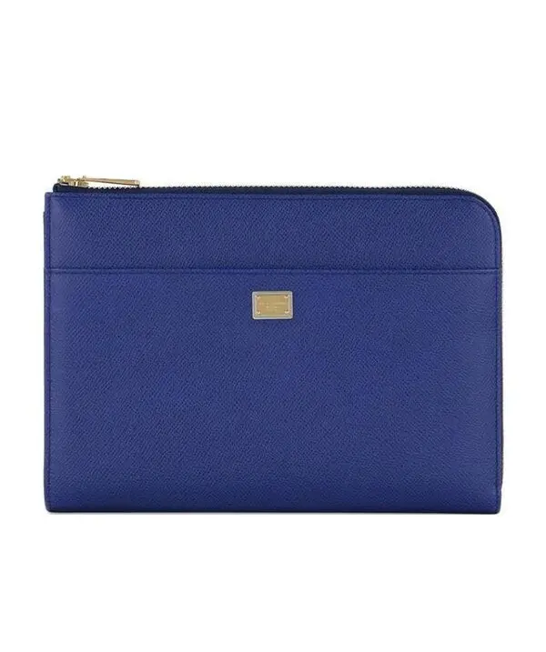 Dolce & Gabbana Logo Detail Clutch - Blue