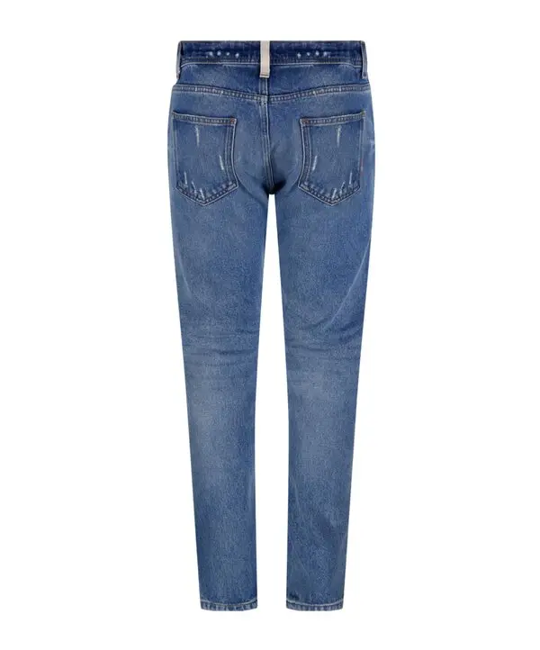 AMISH SUPPLIES David Distressed Straight-leg Jeans - Blue