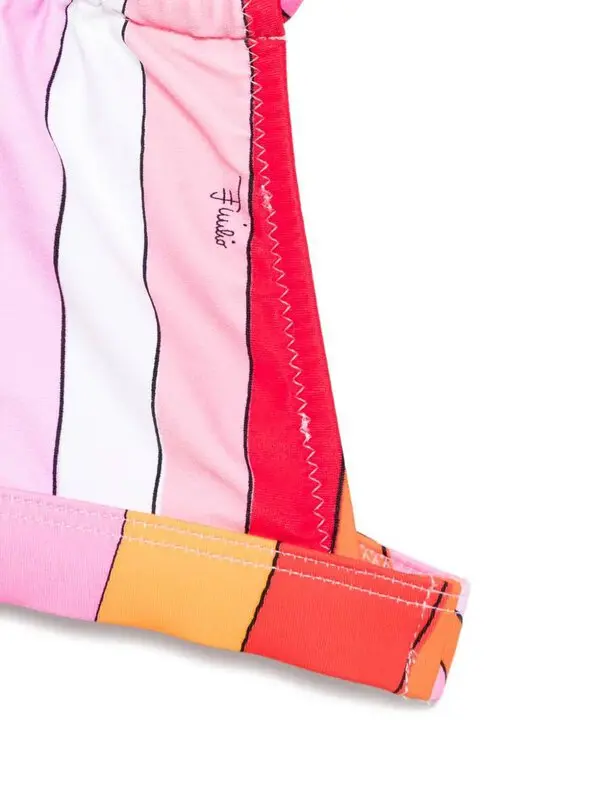 Emilio Pucci Striped Cross-strap Bikini