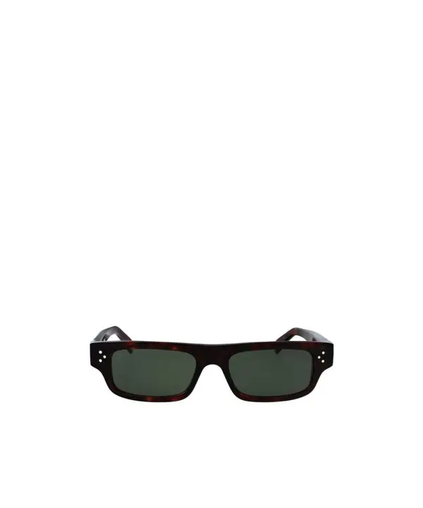Celine Full Rim Tortoiseshell Rectangle Sunglasses - Black