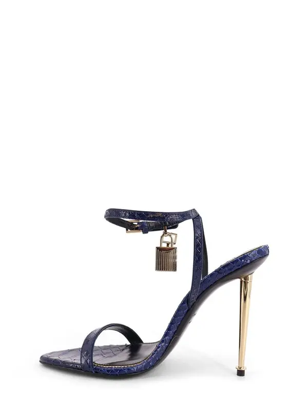 TOM FORD Padlock Detailed High Heel Sandals - Gray