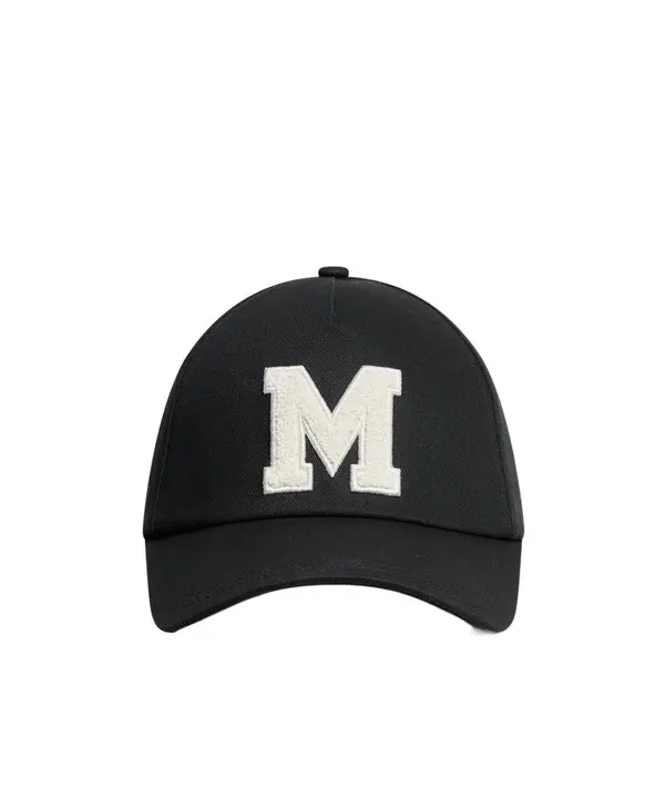 Moncler Monogrammed Gabardine Baseball Cap - Black