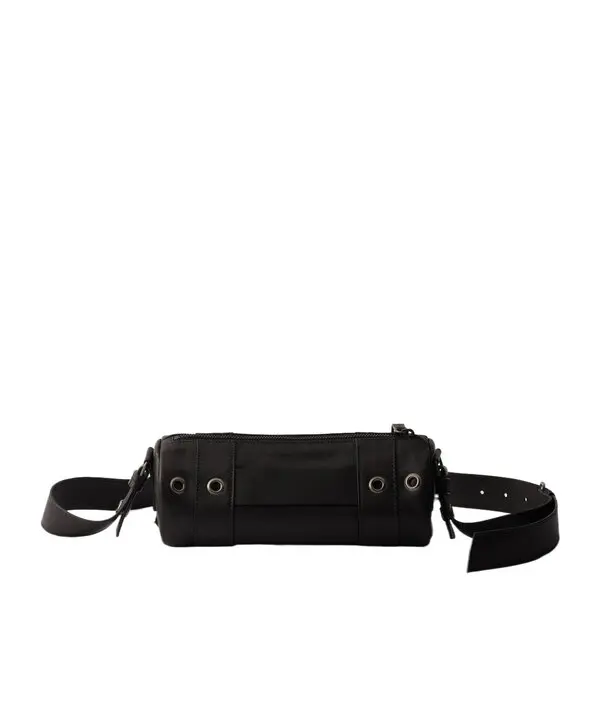 Prada Leather Cylinder Bag - Black