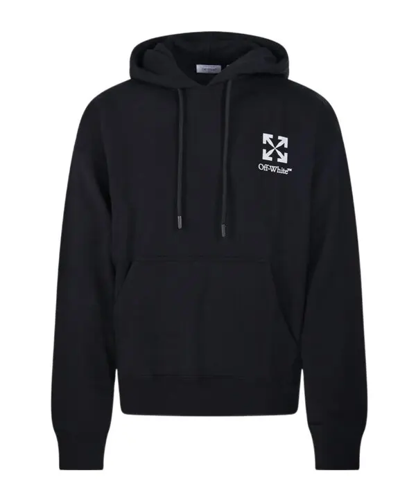 Off-White Logo Printed Drawstring Hoodie