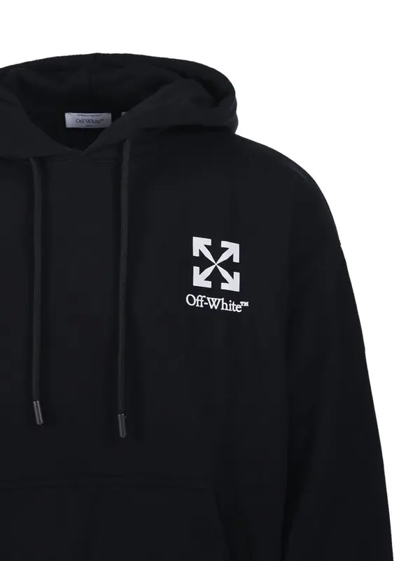 Off-White Logo Printed Drawstring Hoodie