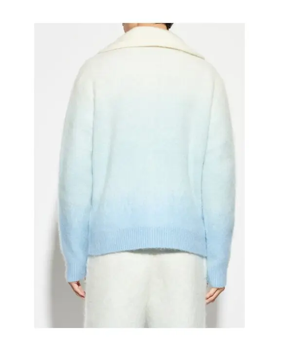 Casablanca Gradient Knit Zip-up Sweater